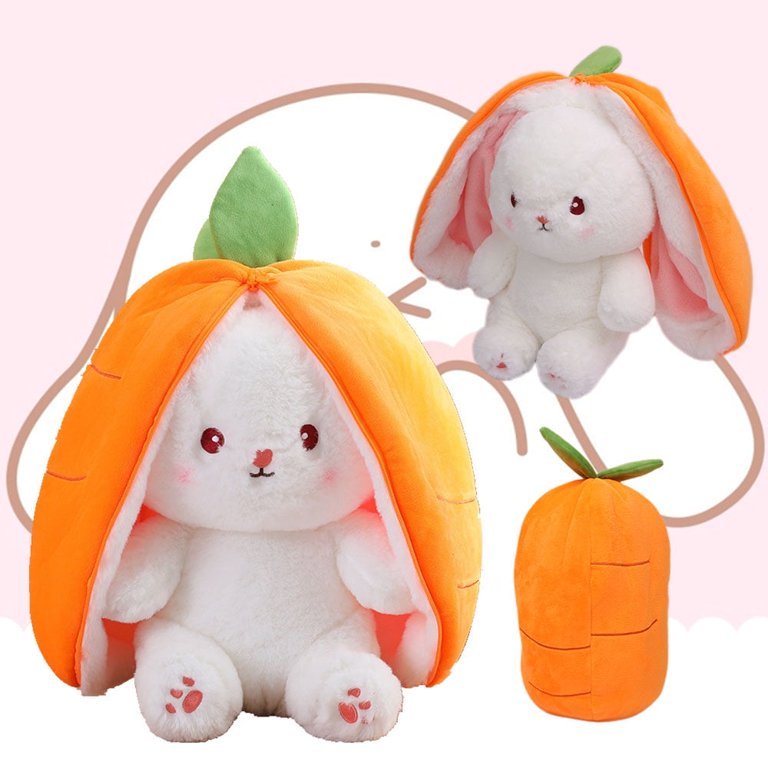 Carrot Bunny Transforming Plush 3-in-1 Kawaii Toy – OVERRATED