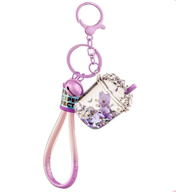 KIRA KIRA Red Panda Purple Drink Liquid Effect Sensory Keychain 💜 ...